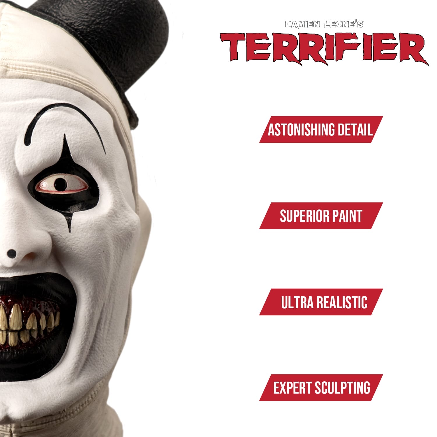 Art The Clown - Terrifier - Latex Mask - Tinsley Transfers