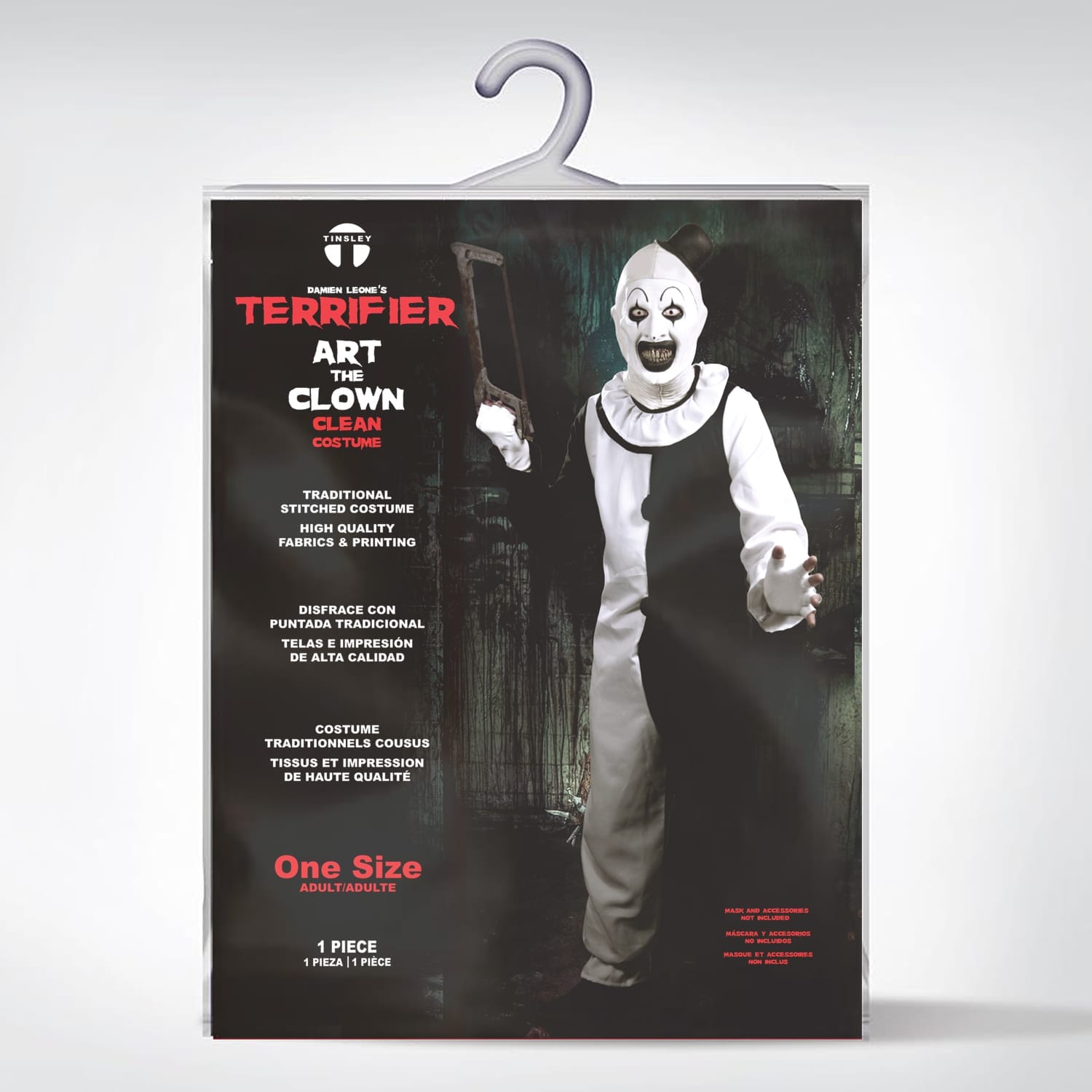 Terrifier 3 Art the Clown Clean Costume – One Size Adult Horror Clown ...